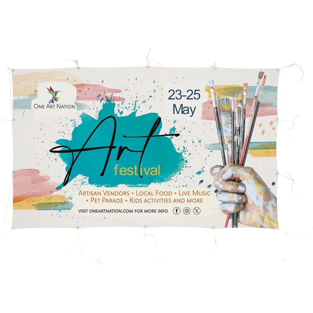 Sublimated Display Fabric Banner 2m x 1.2m – Cays Prints